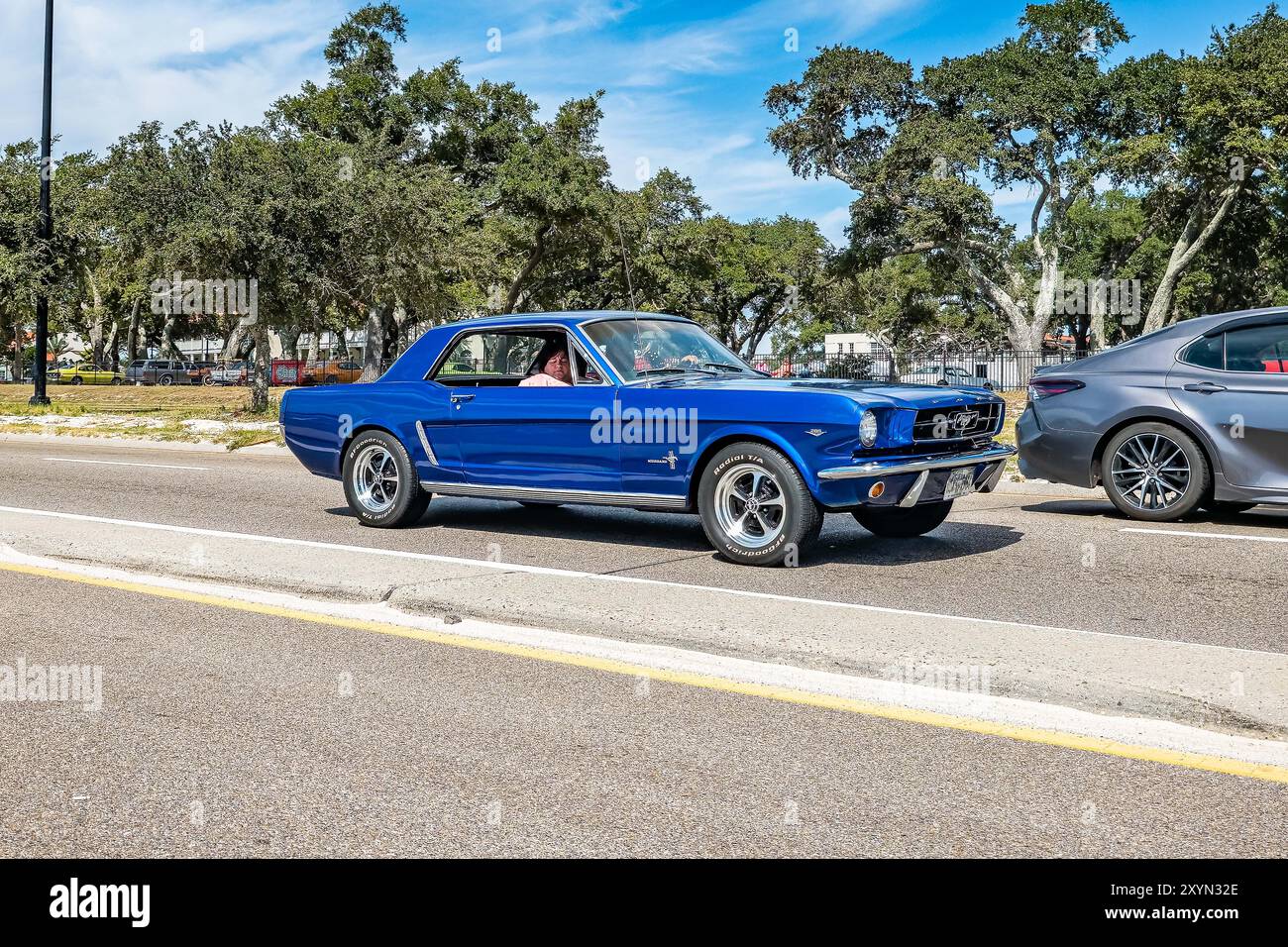 Gulfport, MS - October 07, 2023: Wide angle front corner view of a 1964 ...