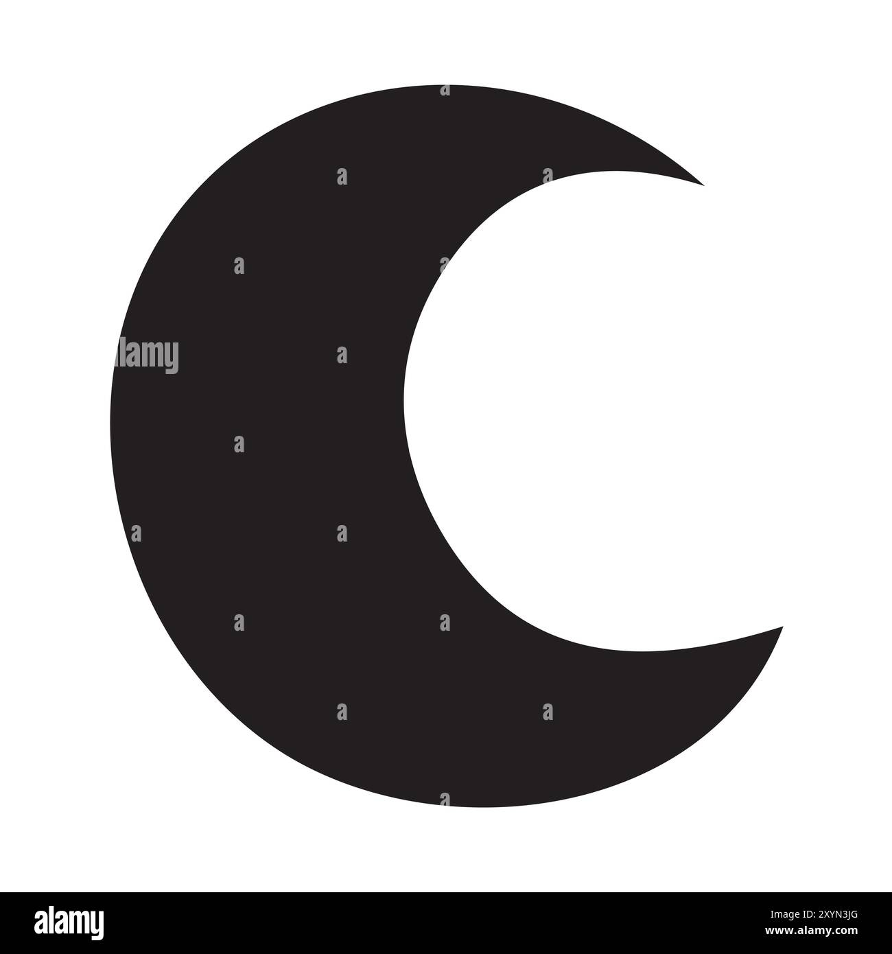 moon symbol silhouette with white background Stock Vector Image & Art ...