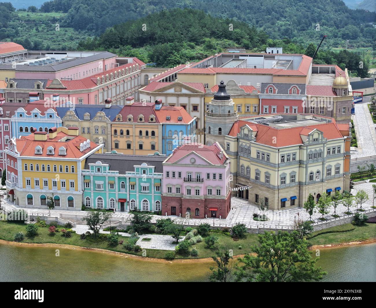 (240830) -- GUIYANG, Aug. 30, 2024 (Xinhua) -- A drone photo taken on ...