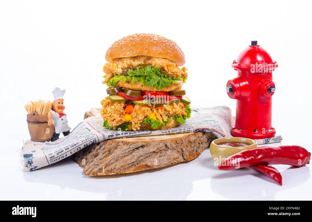 Burger setup hi-res stock photography and images - Alamy