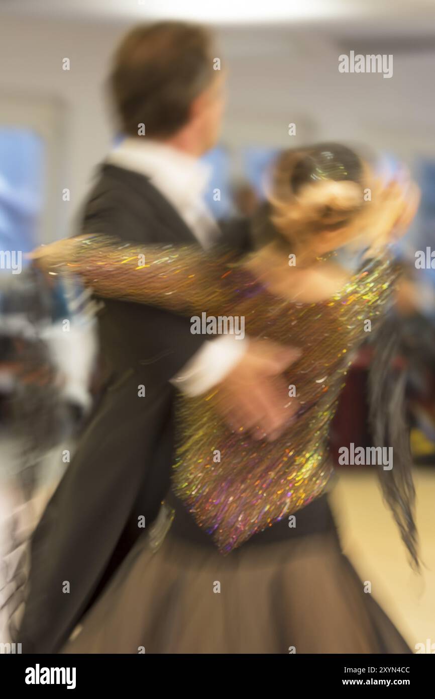 Dancing couple at a dance competition, motion blur Stock Photo - Alamy