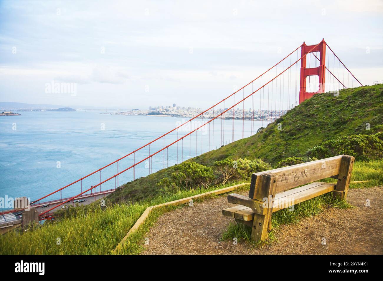 Viewpoint at the Golden Gate Bridge in San Francisco Stock Photo - Alamy