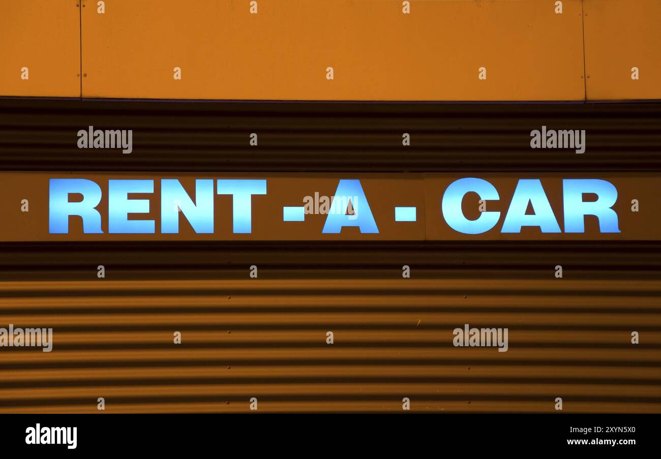 Rental car sign hi-res stock photography and images - Alamy