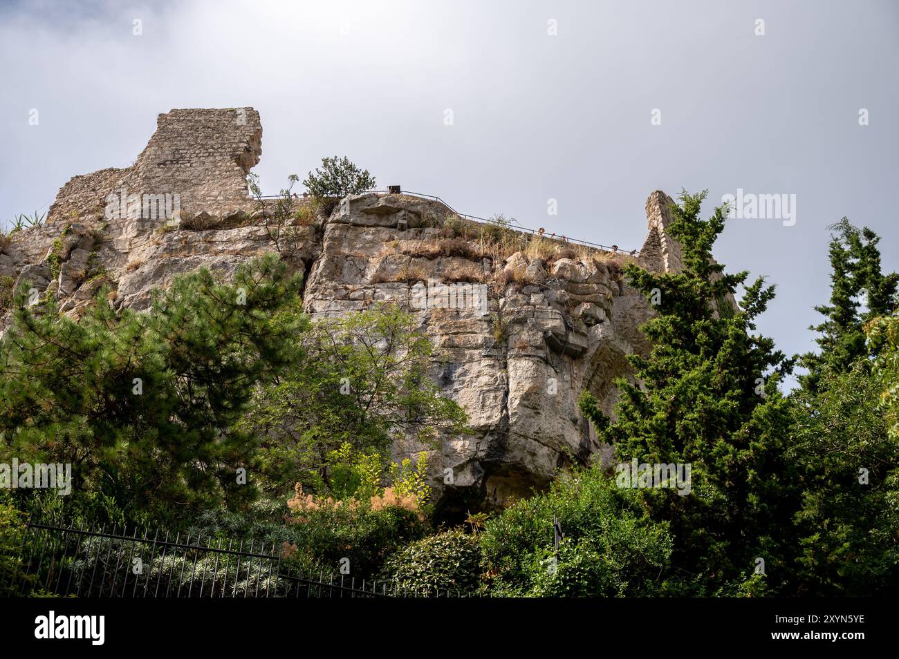 Castle ruins in the medieval village of Eze, France Stock Photo - Alamy
