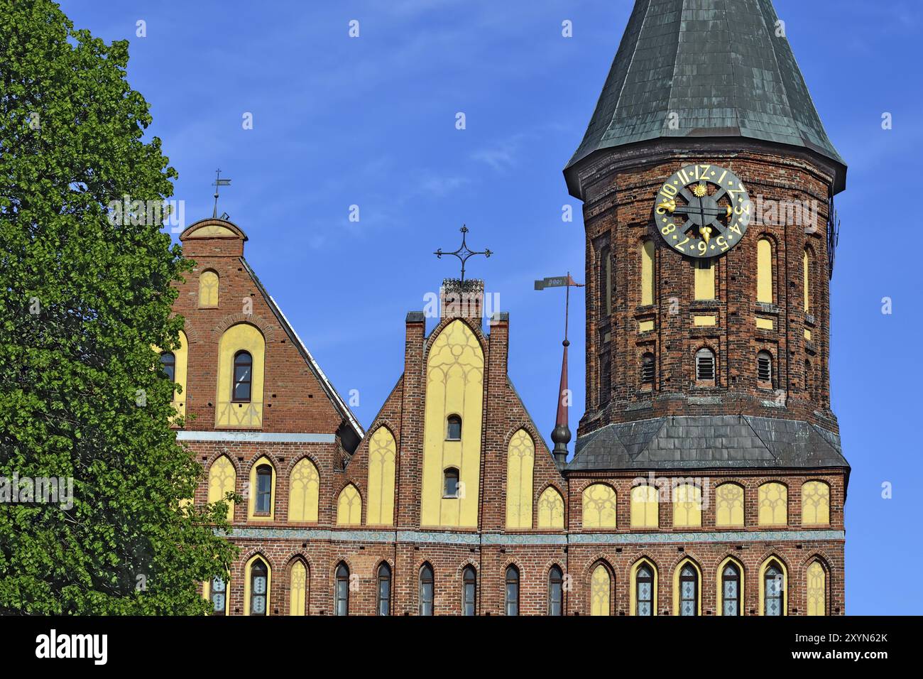 Tower of the Cathedral of Koenigsberg. Gothic 14th century. Symbol of ...