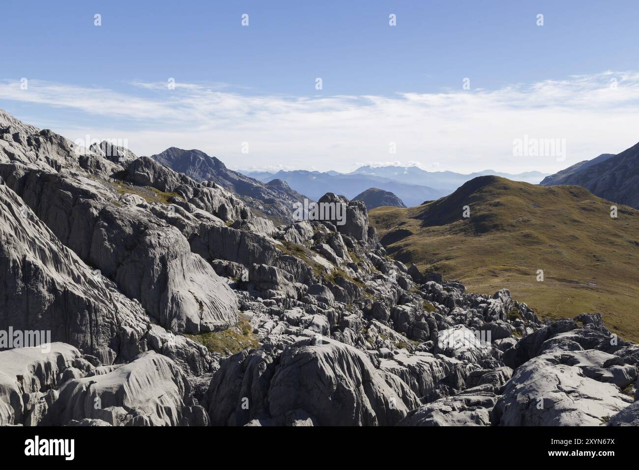 Karst formation close to Mount Owen in the Kahurangi National Park on ...