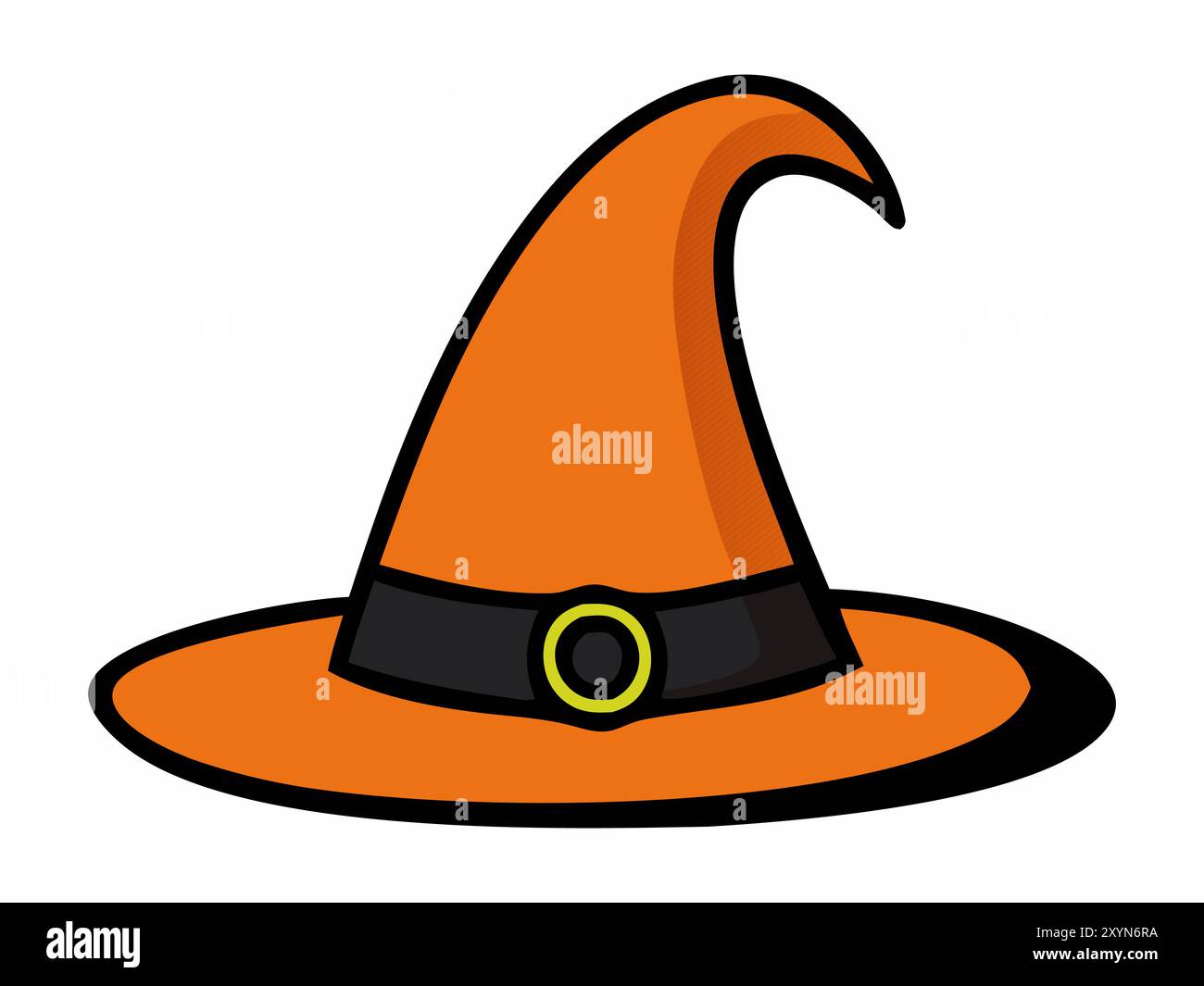 Witch hat isolated on a white background. Wizard pointed hat. Concept ...