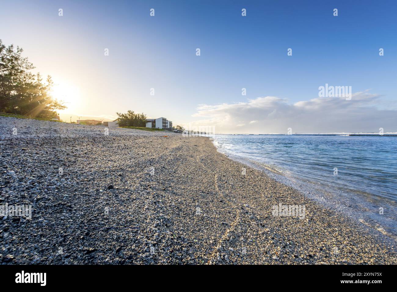 Beach of Saint Pierre at Reunion Island Stock Photo - Alamy