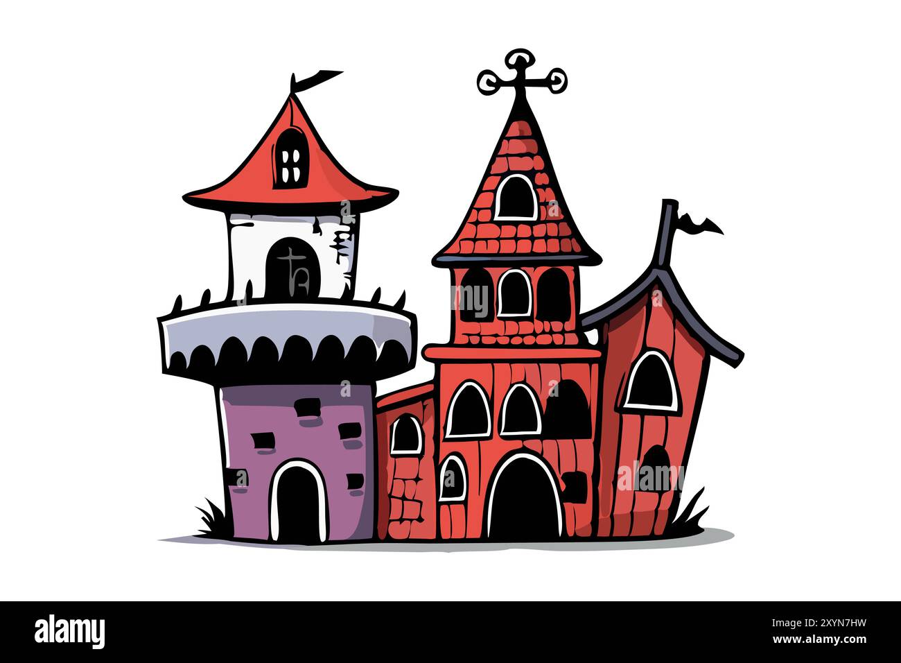 Quirky architecture Stock Vector Images - Alamy