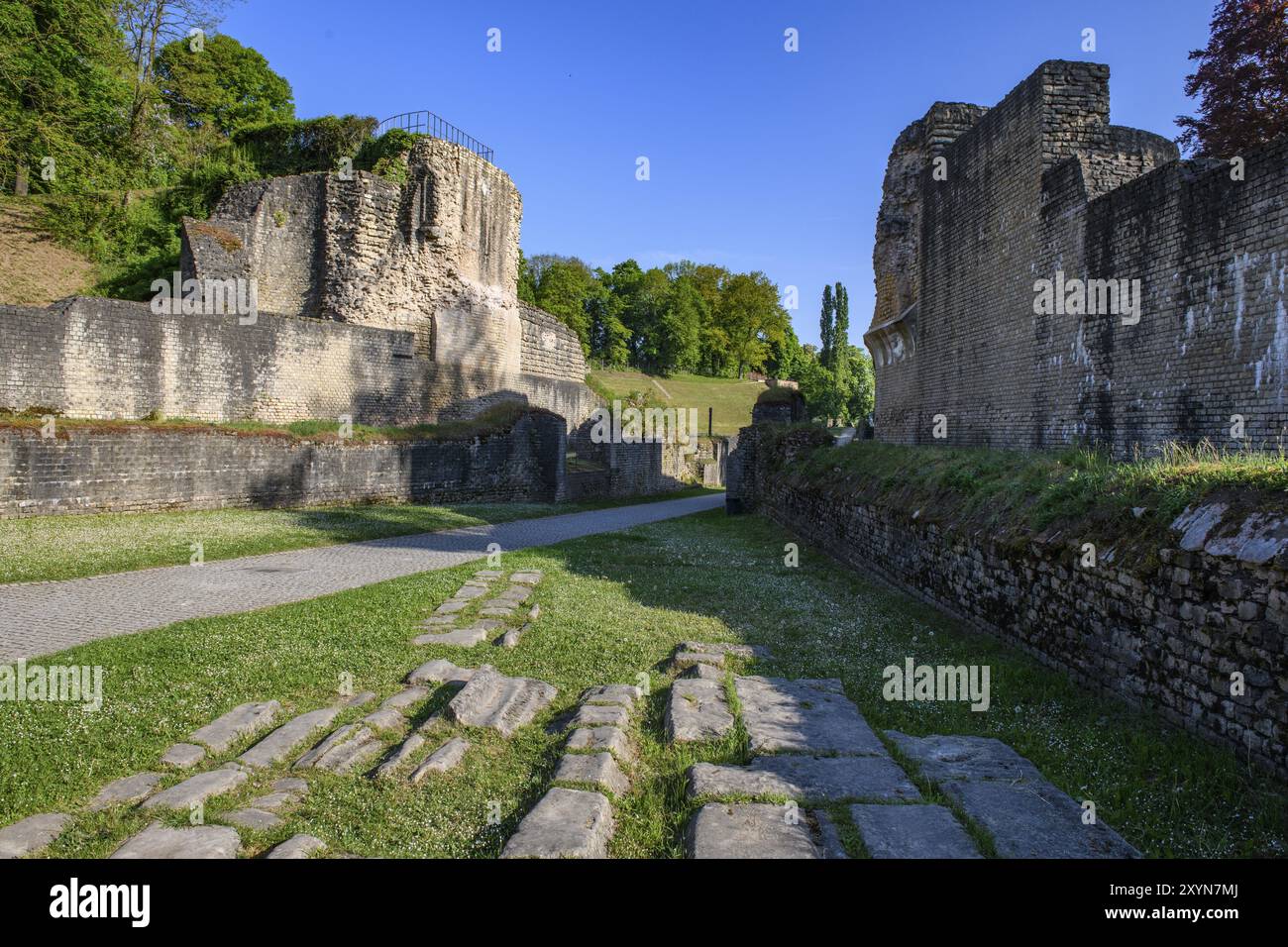 Historic remains of building masonry access to arena of Roman ...
