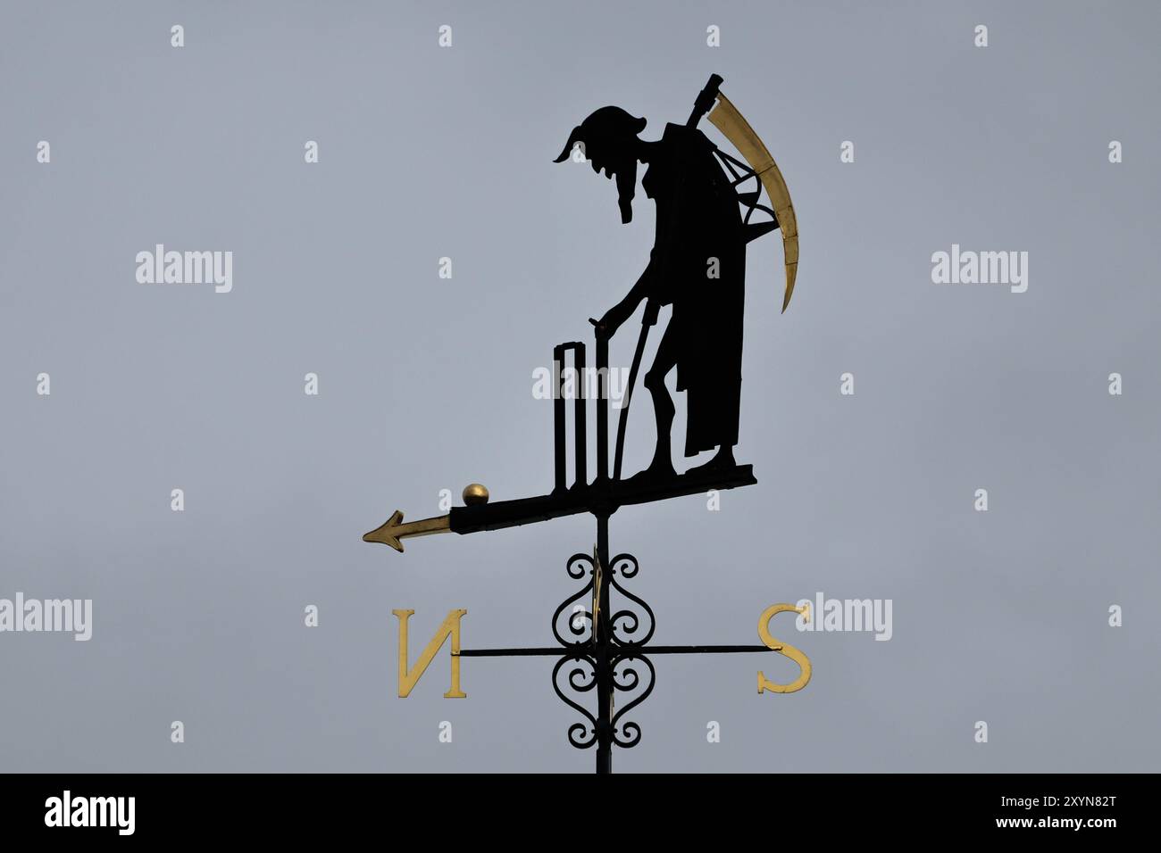 The wind vane on the clock tower at Lords during the England v Sri ...