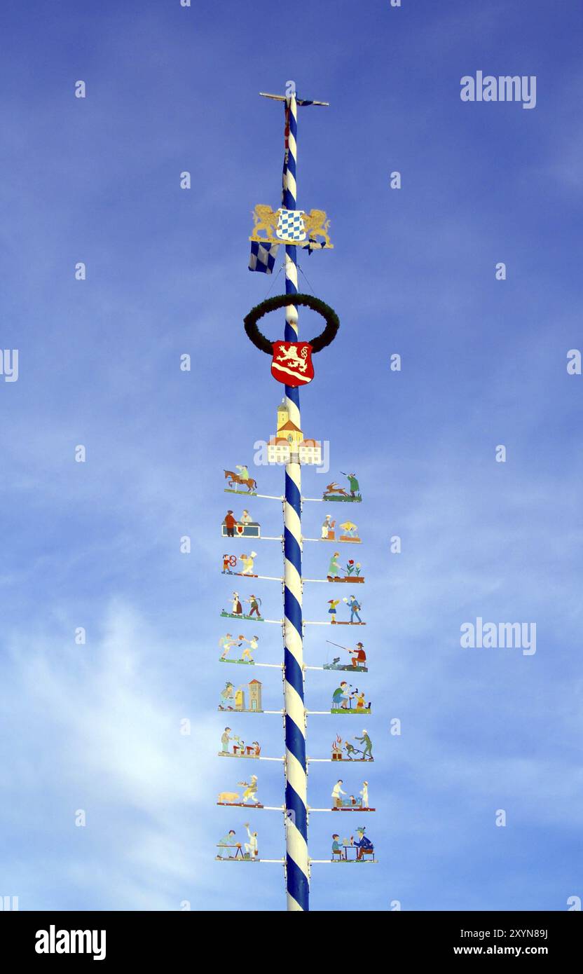 Bavarian traditional maypole Stock Photo - Alamy