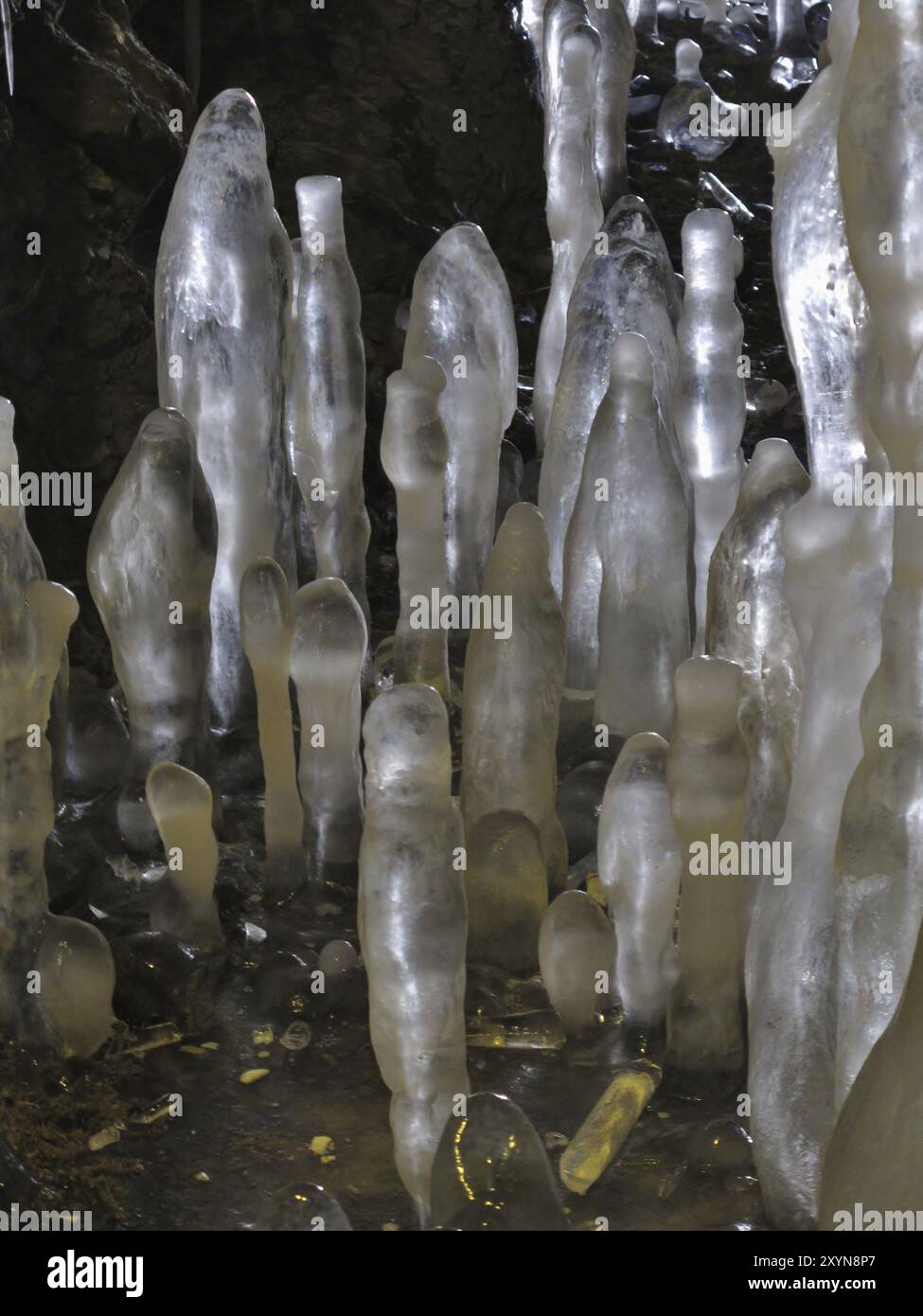 Beautiful standing icicles Stock Photo - Alamy