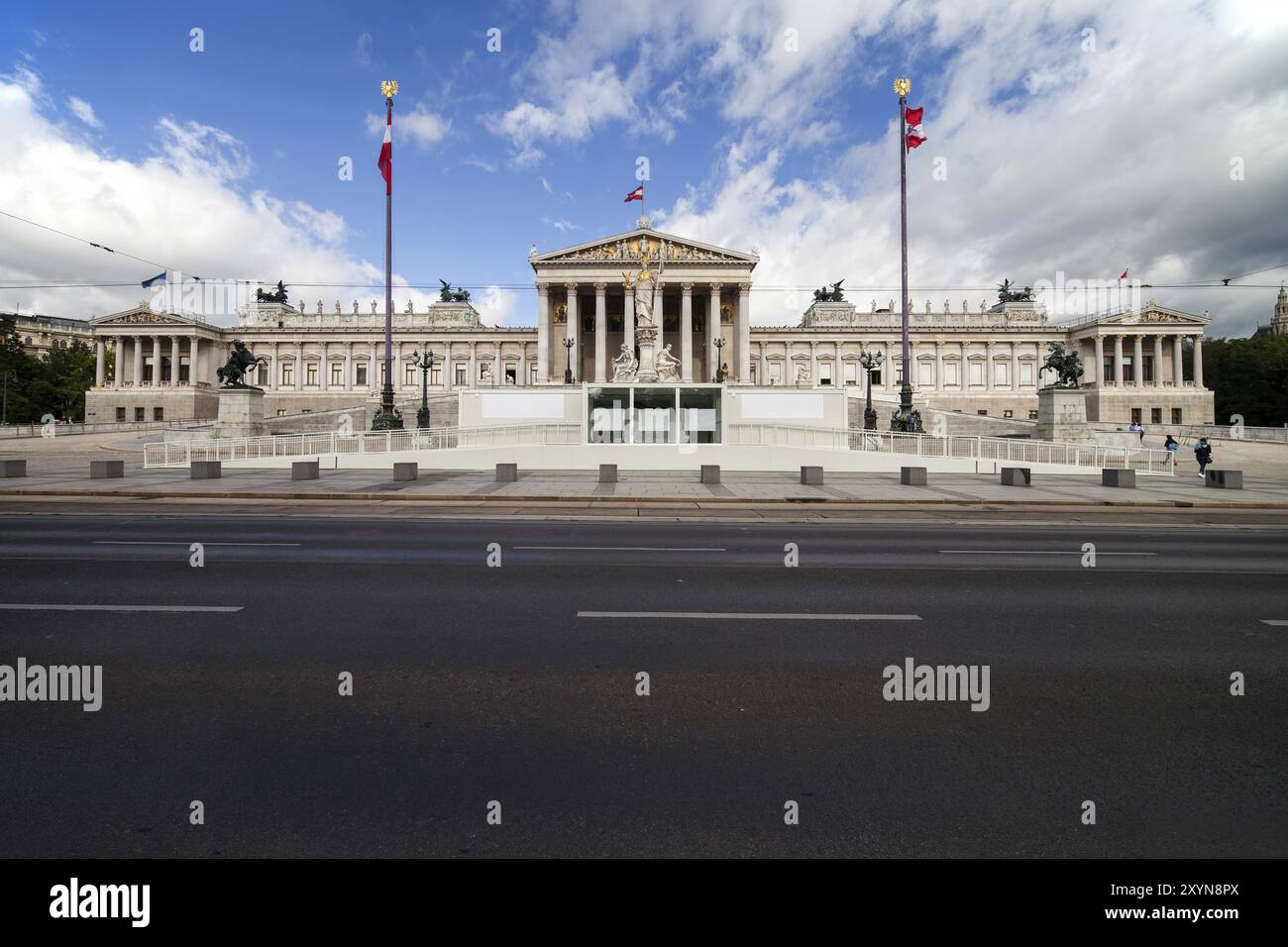 Austria, Vienna, Austrian Parliament Building, Greek Revival ...