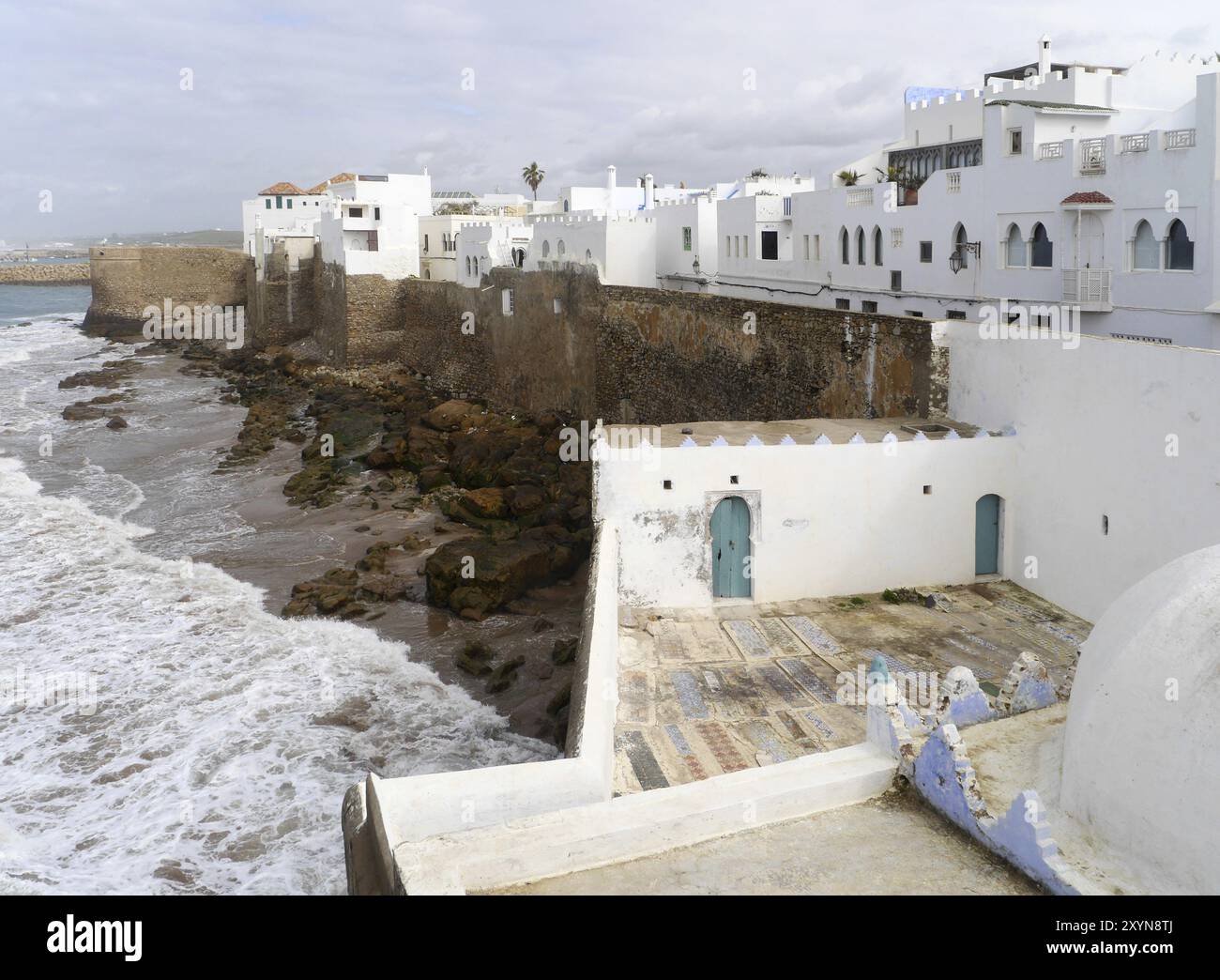 The old town centre of the Moroccan port city of Asilah Stock Photo - Alamy