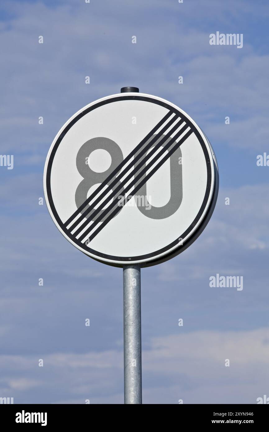 German speed limit traffic sign Stock Photo - Alamy