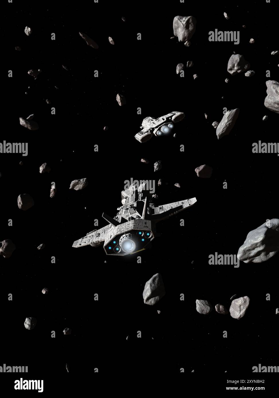 Space ship and asteroid hi-res stock photography and images - Alamy