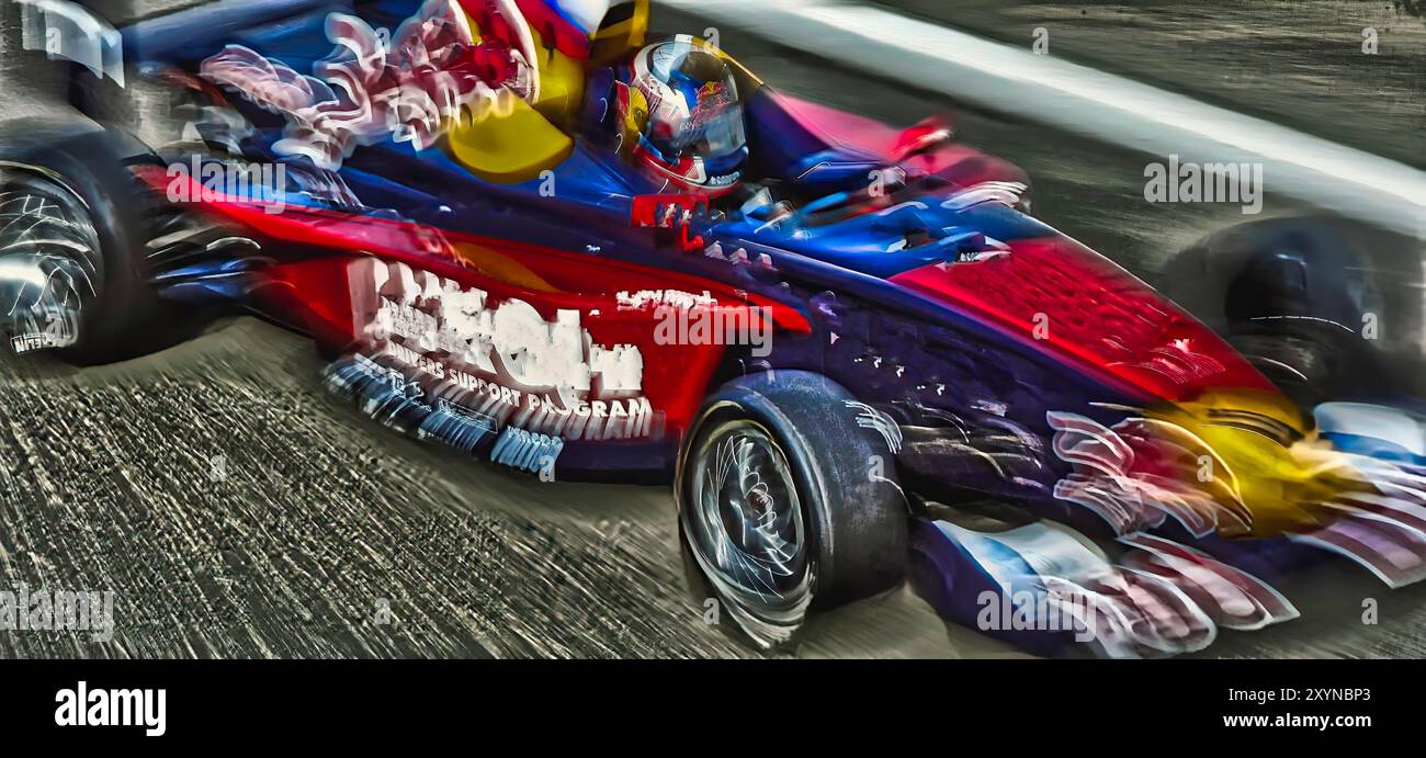 Racing car at Speed - creative zoom effect style Stock Photo - Alamy