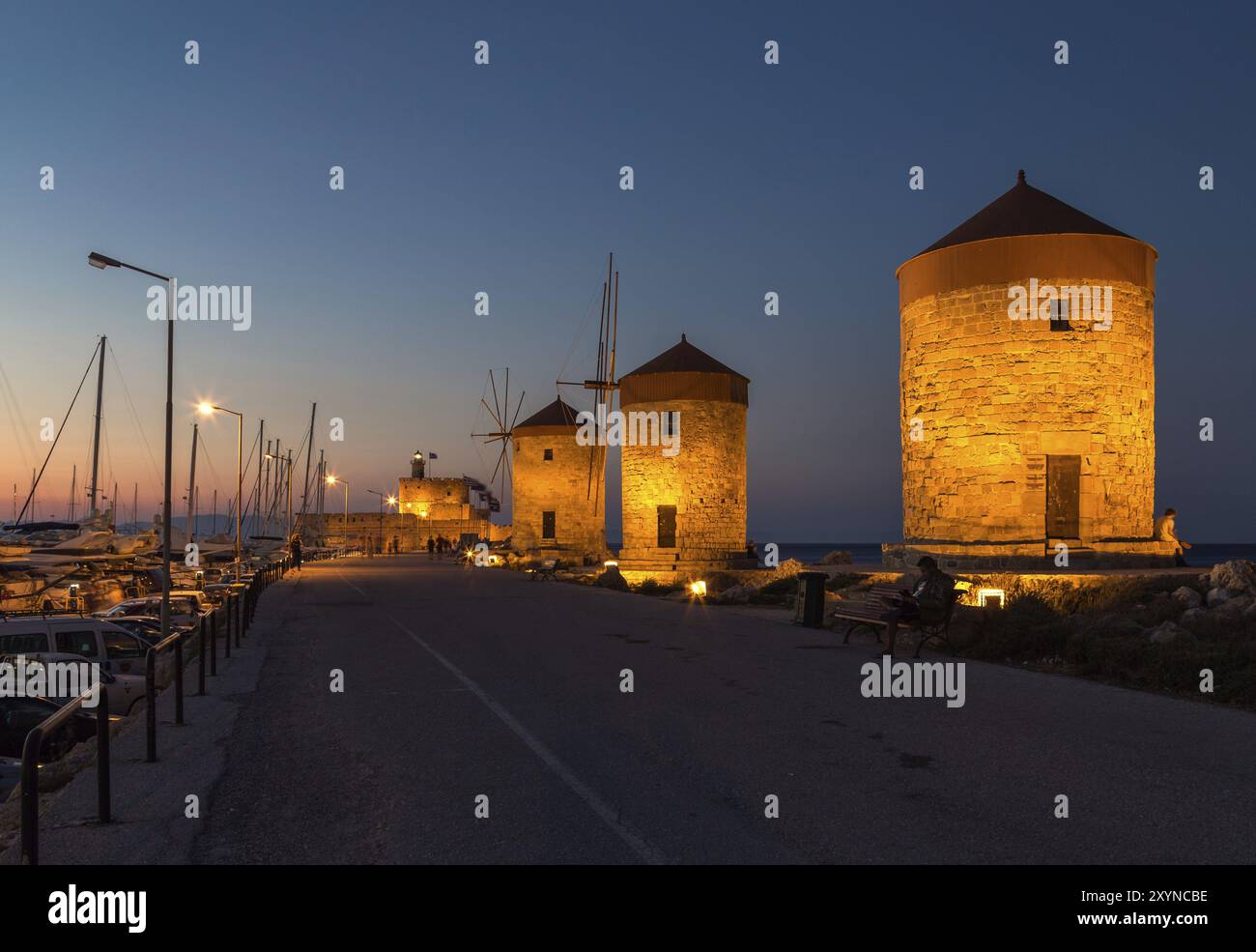 Mandraki port harbour area hi-res stock photography and images - Alamy