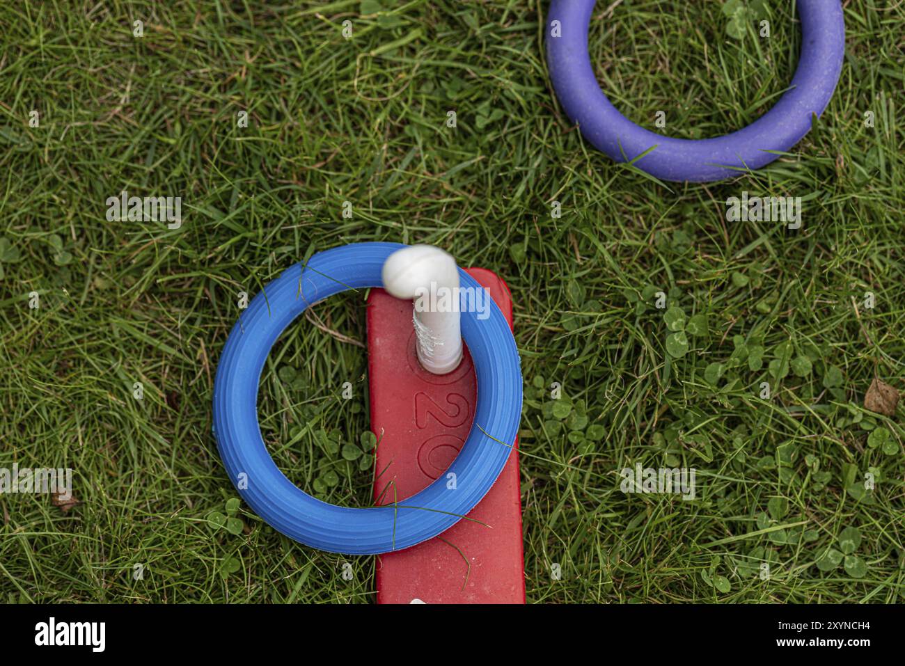 Ring throwing game seen from above Stock Photo - Alamy