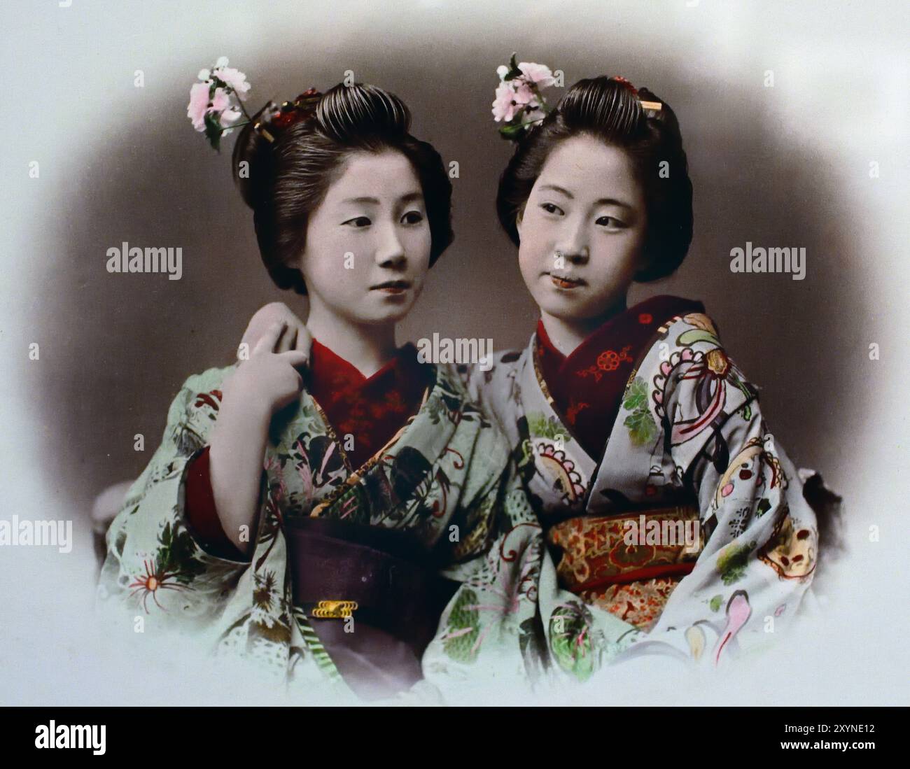 Two Girls 1885 By Seibei Kajima, active in the Meiji period (1868—1912 ...