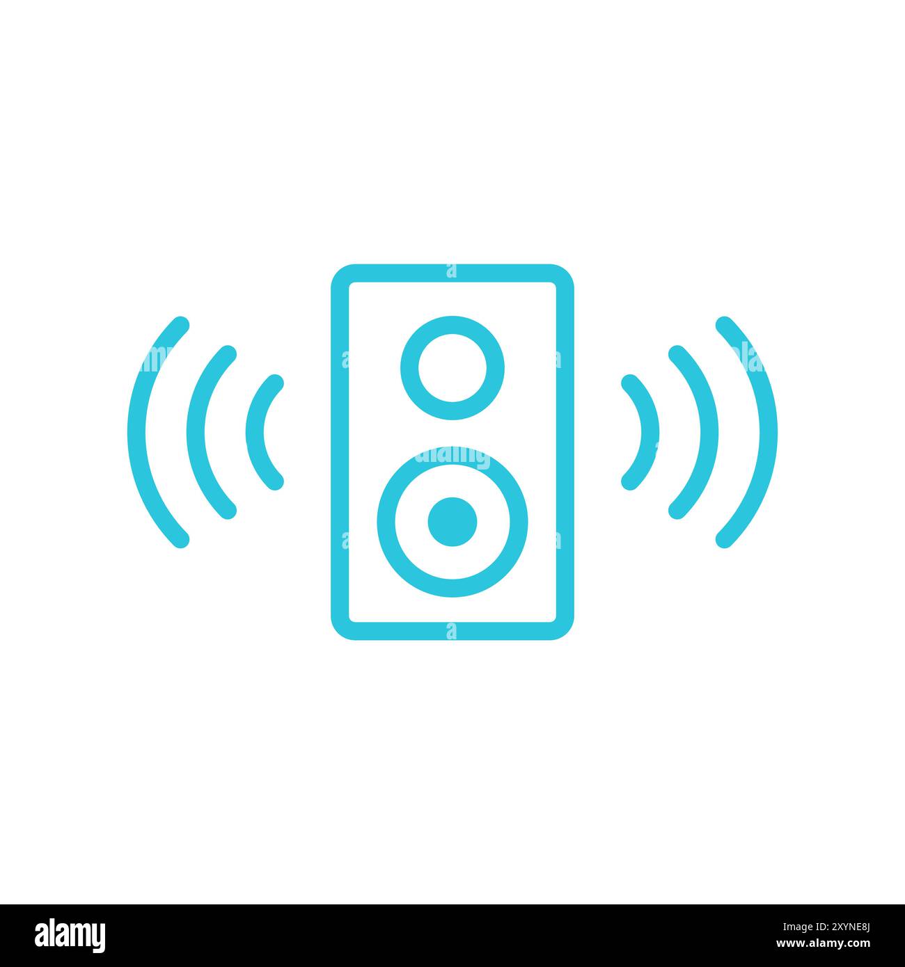 Loud speaker icon. Isolated on white background. From blue icon set ...