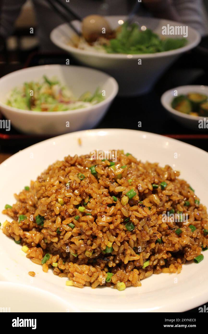 Chinese cuisine: black chahan (fried rice Stock Photo - Alamy