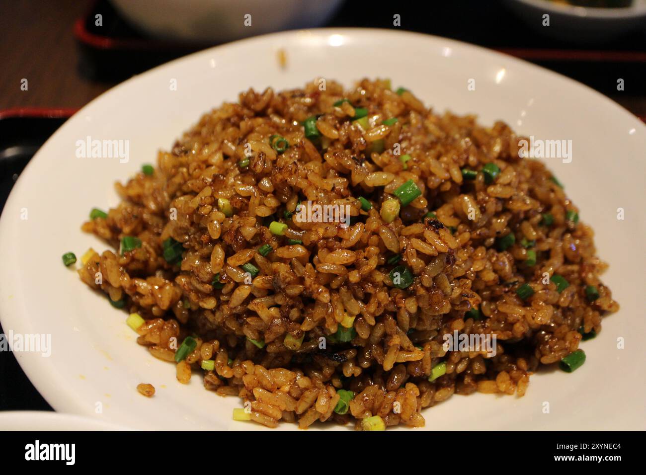 Chinese cuisine: black chahan (fried rice Stock Photo - Alamy