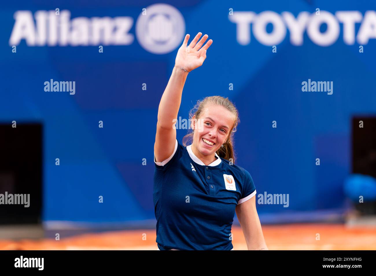 PARIS, FRANCE - AUGUST 30: Jinte Bos of the Netherlands reacts after ...
