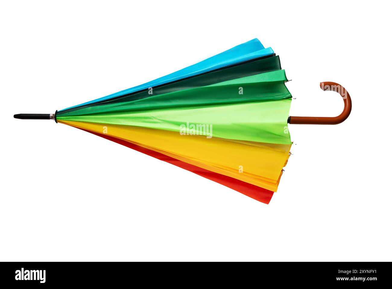 Multicolored umbrella isolated on a white background Stock Photo - Alamy