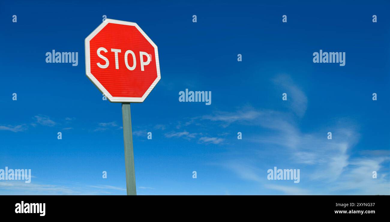 International stop road sign Stock Photo - Alamy
