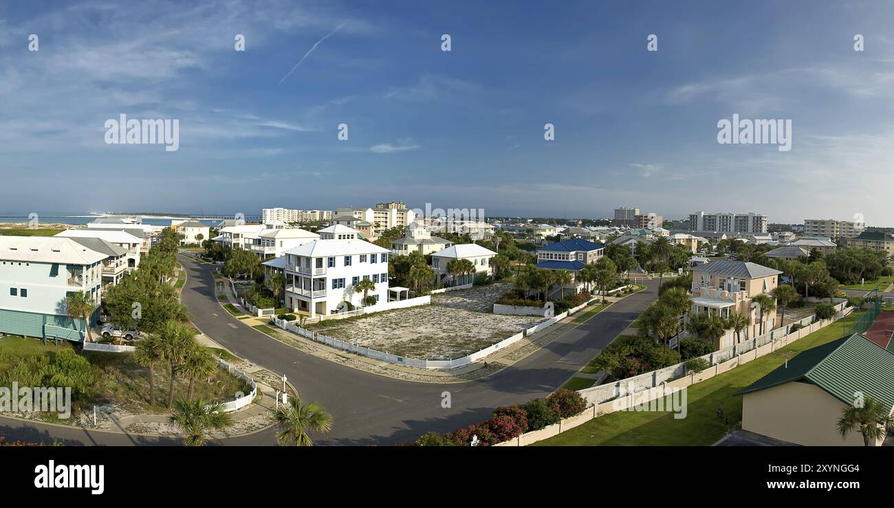 Panoramic view of Destin city. Florida, USA, North America Stock Photo ...