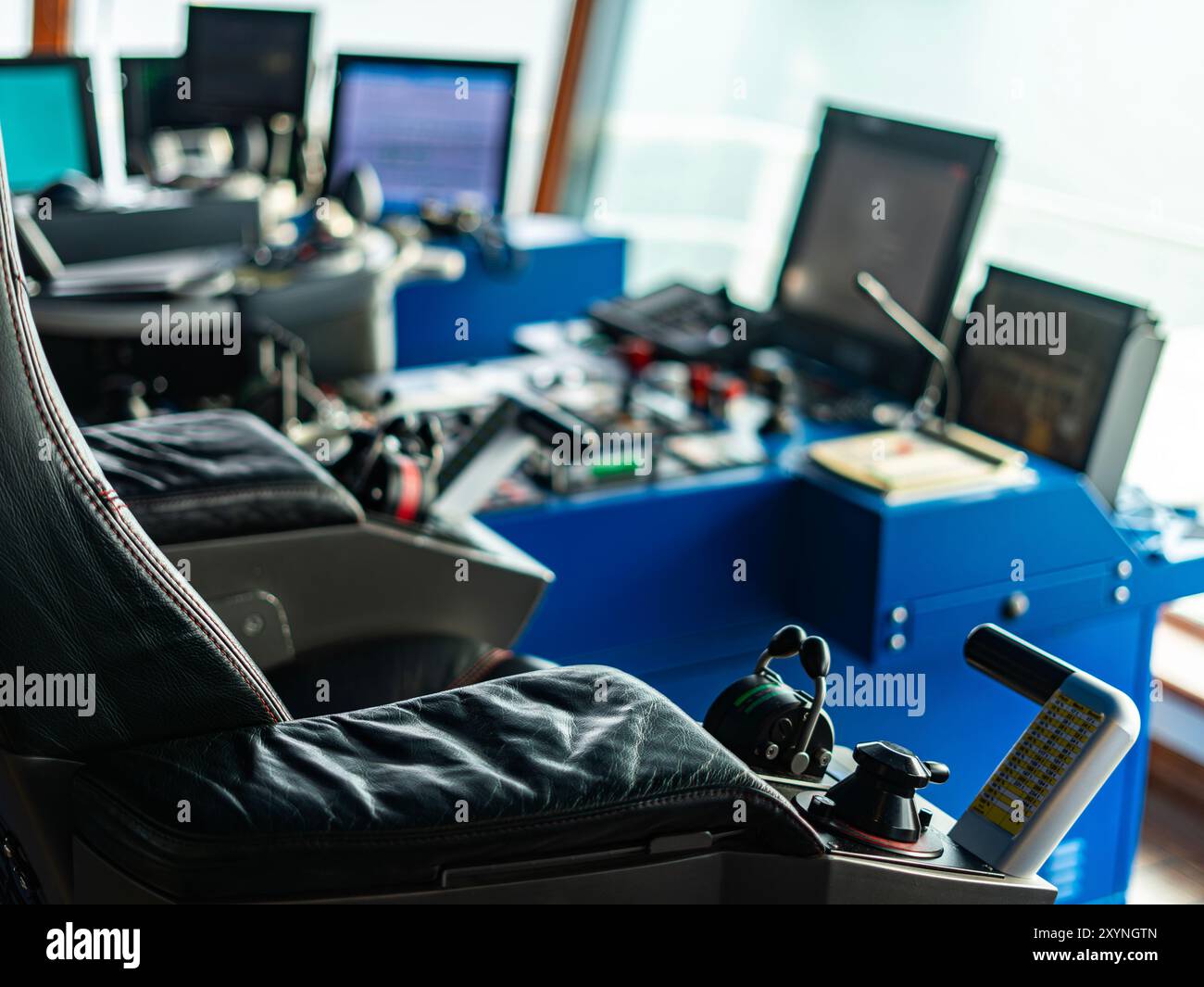Ship control on the bridge Stock Photo - Alamy