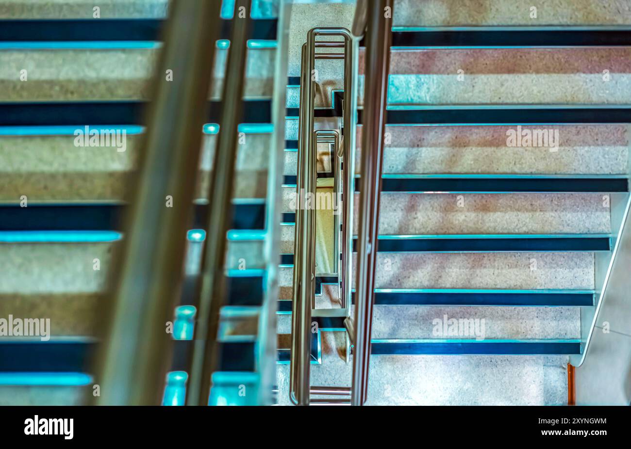 The iron staircase is seen from above Stock Photo - Alamy