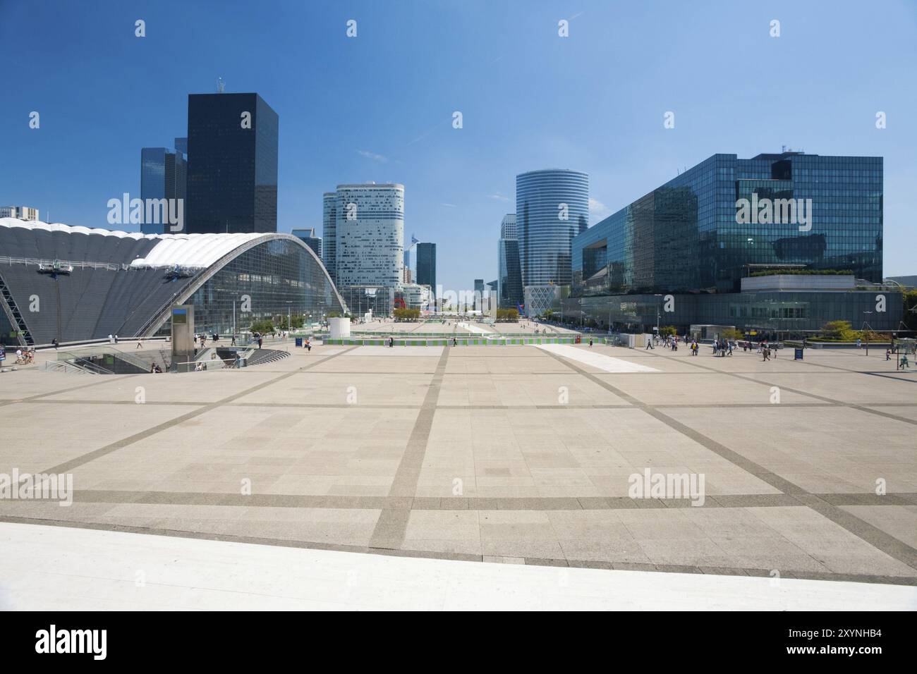 A magnificent view of the office buildings of La Defense from the steps ...