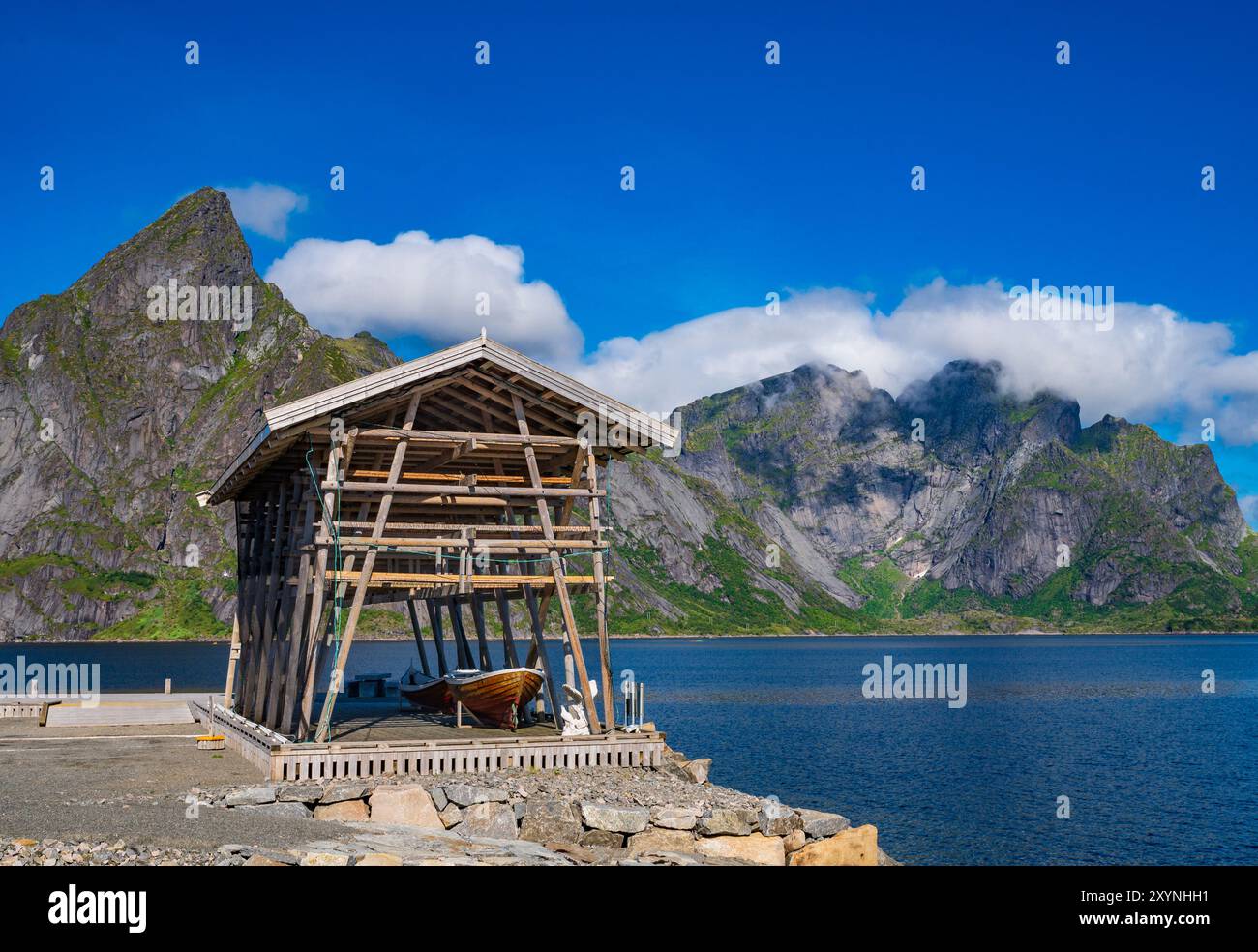 13 August 2024, Norway, Reine: The Lofoten archipelago in northern ...