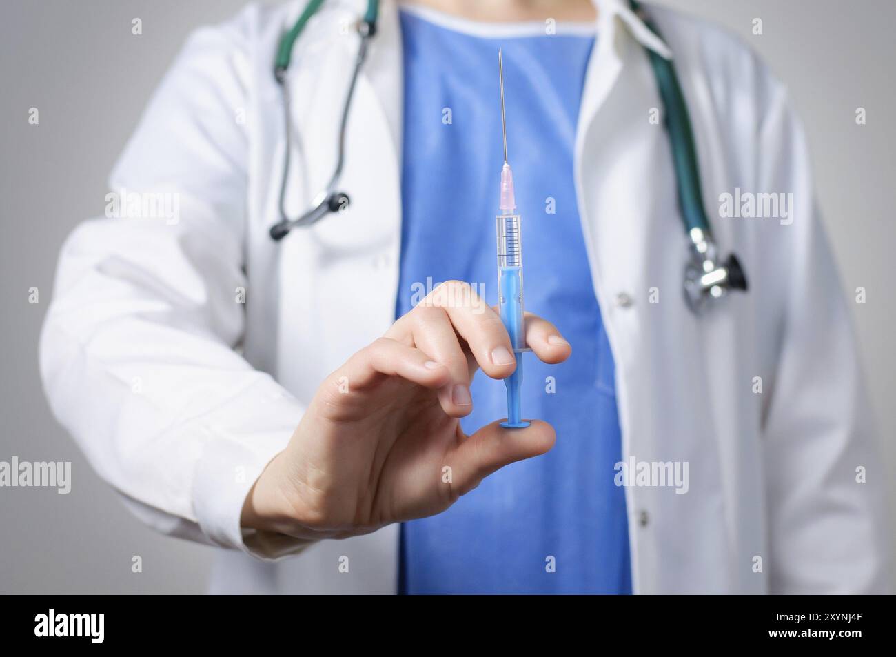 Closeup shot stethoscope syringe hi-res stock photography and images ...