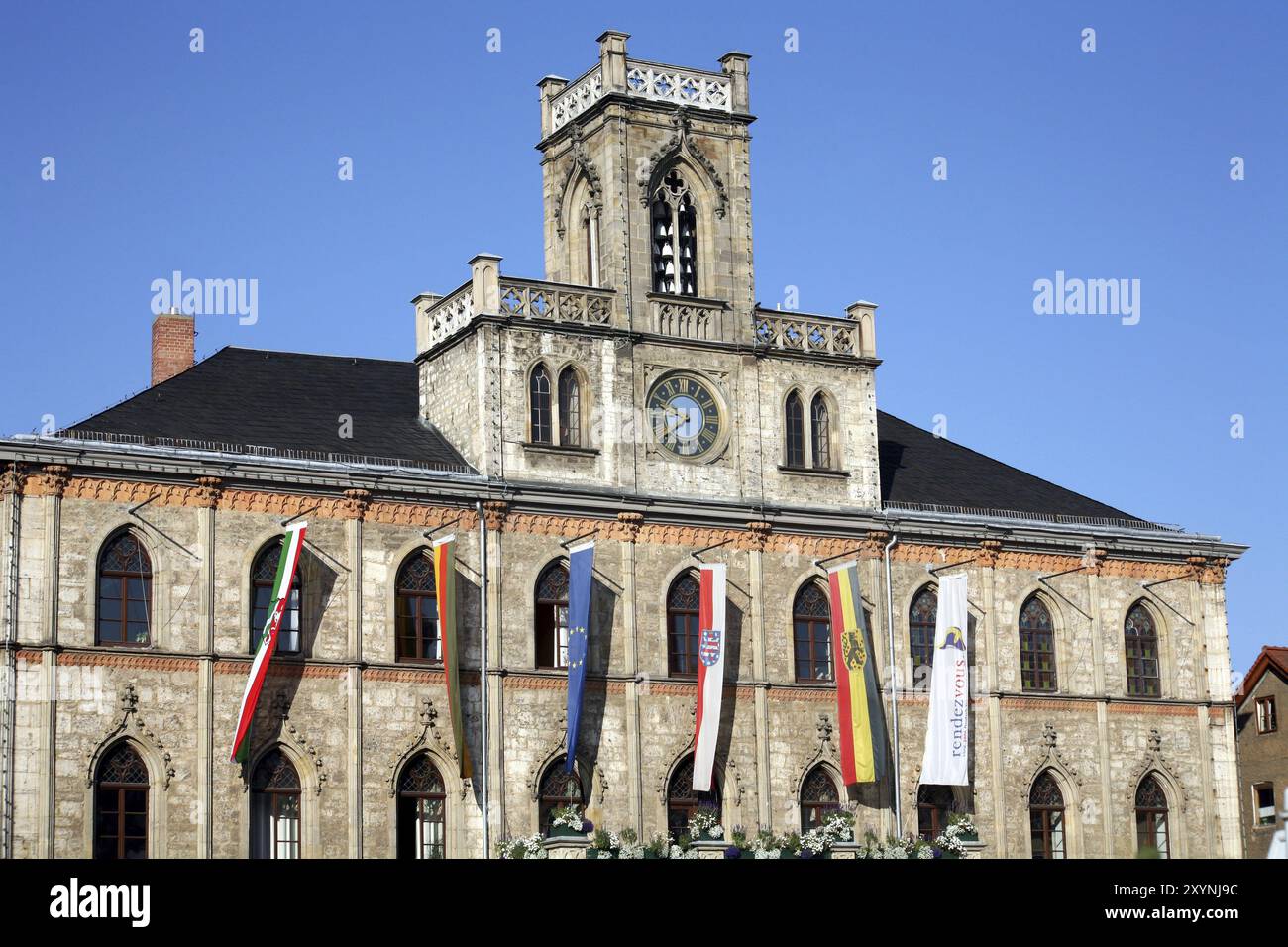 The town hall in Weimar on the market square Stock Photo - Alamy