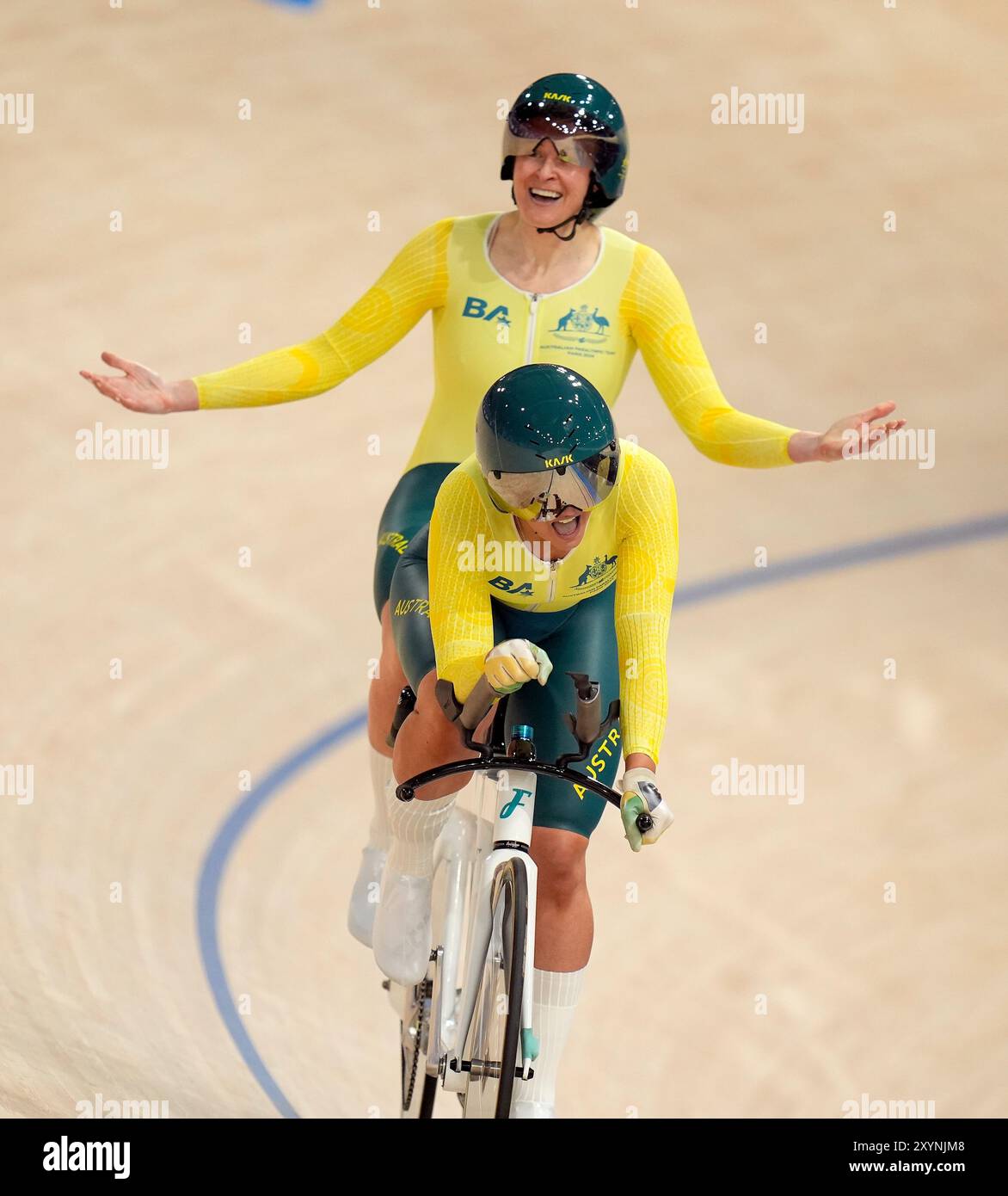 Australia's Jessica Gallagher and pilot Caitlin Ward compete in the ...