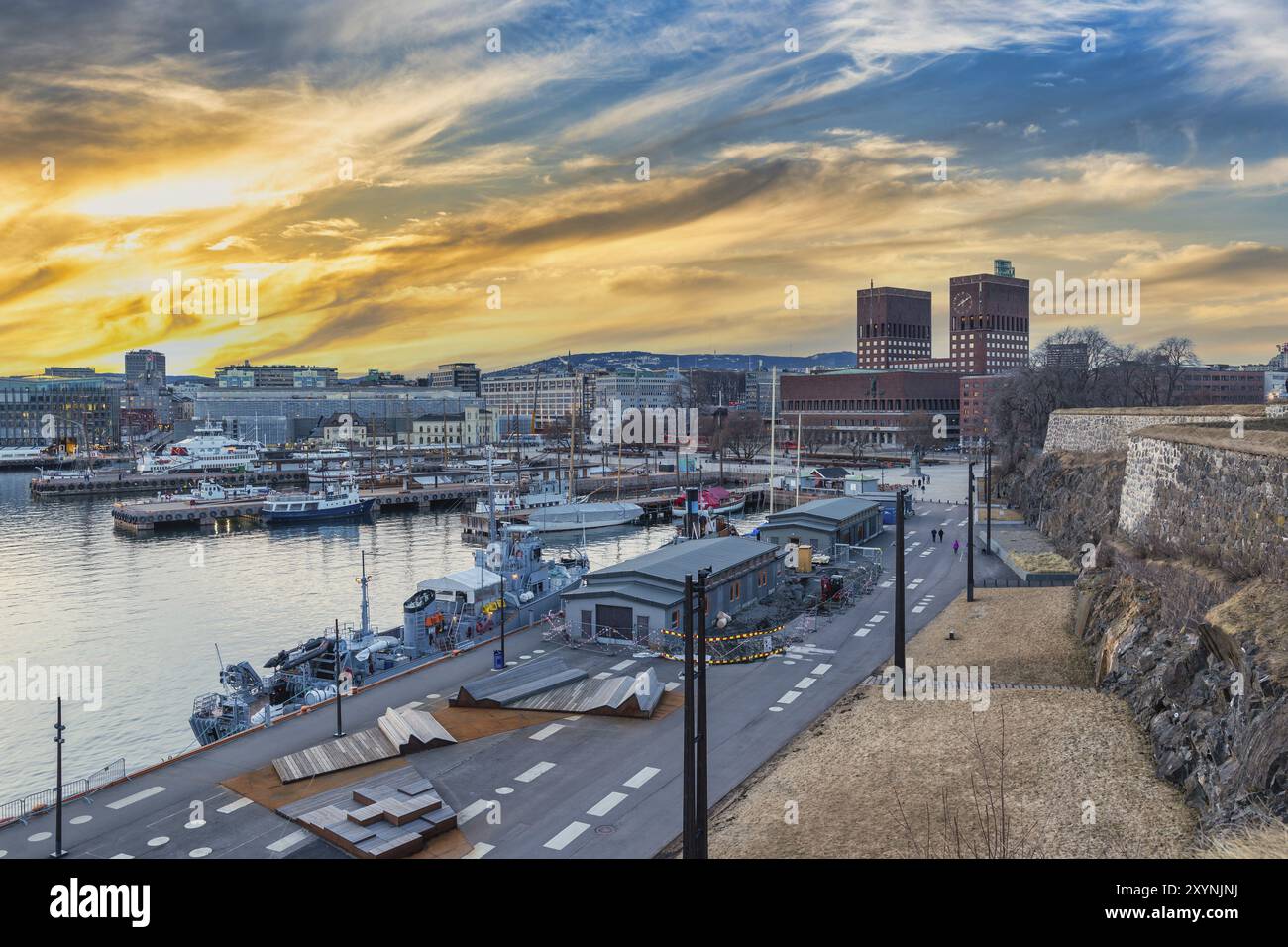 Oslo city center norway evening hi-res stock photography and images - Alamy