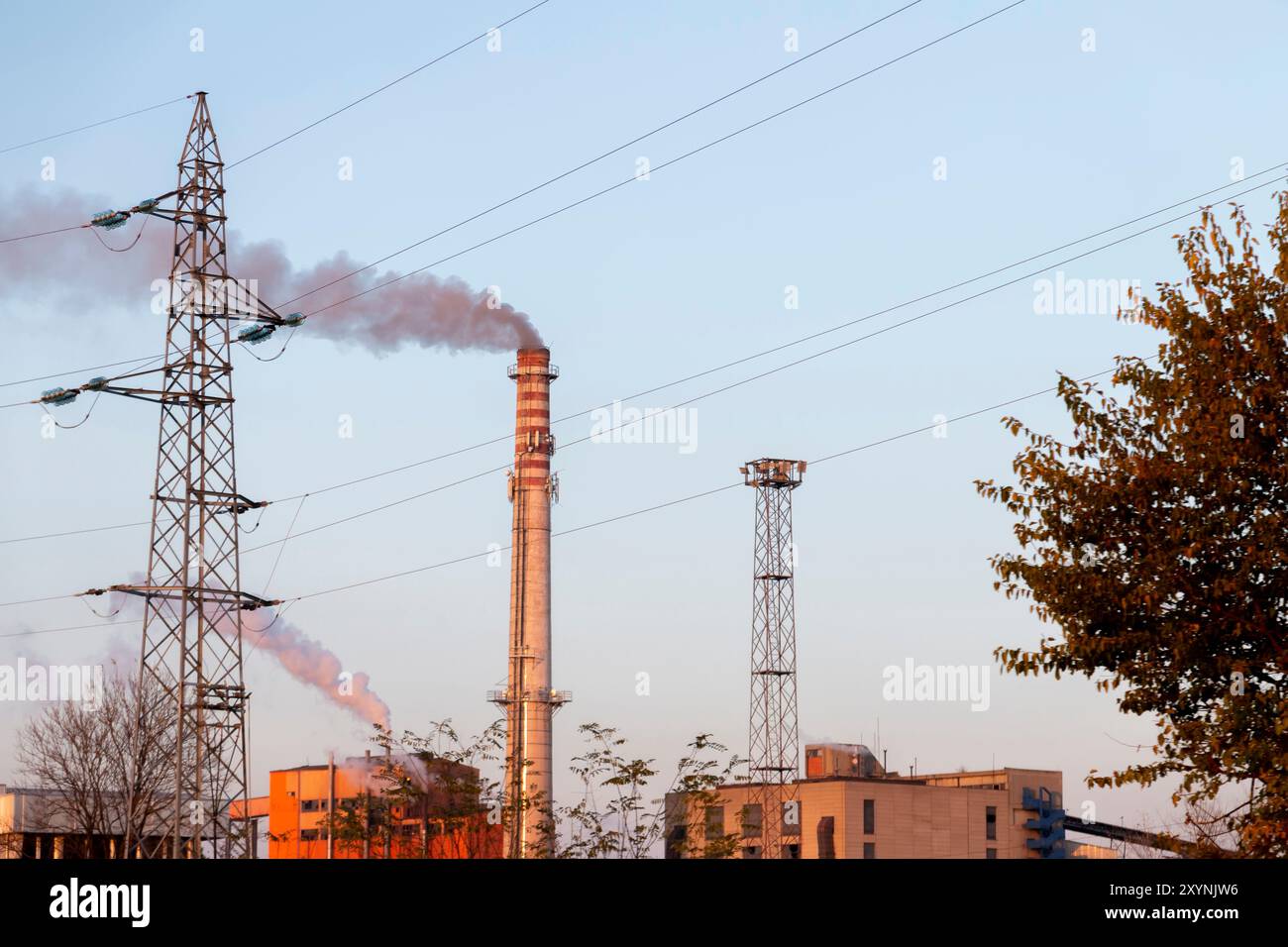 Raw coal drying in a factory. Belts for transport to the thermal power ...