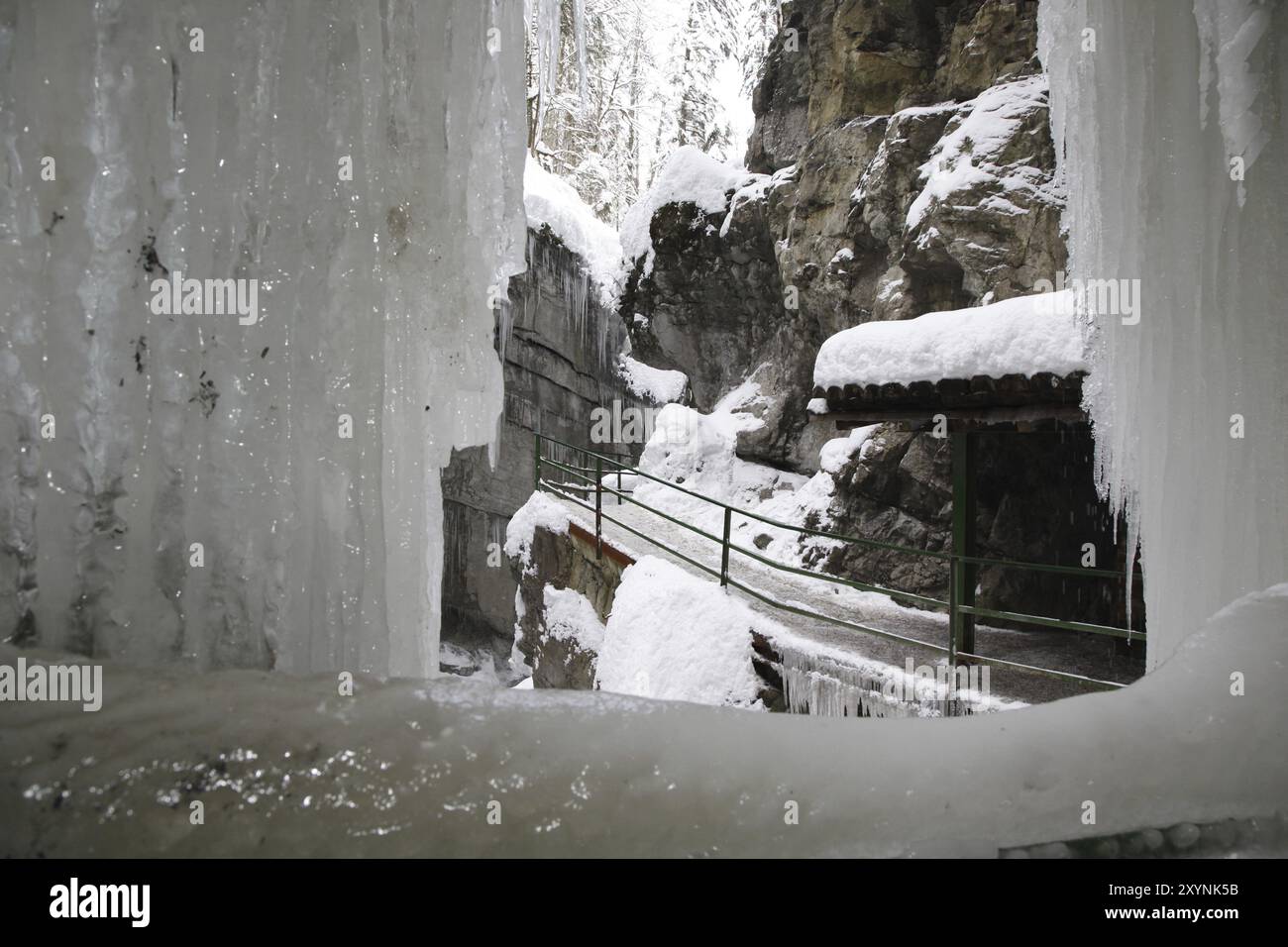 Breitachklamm gorge in winter Stock Photo - Alamy