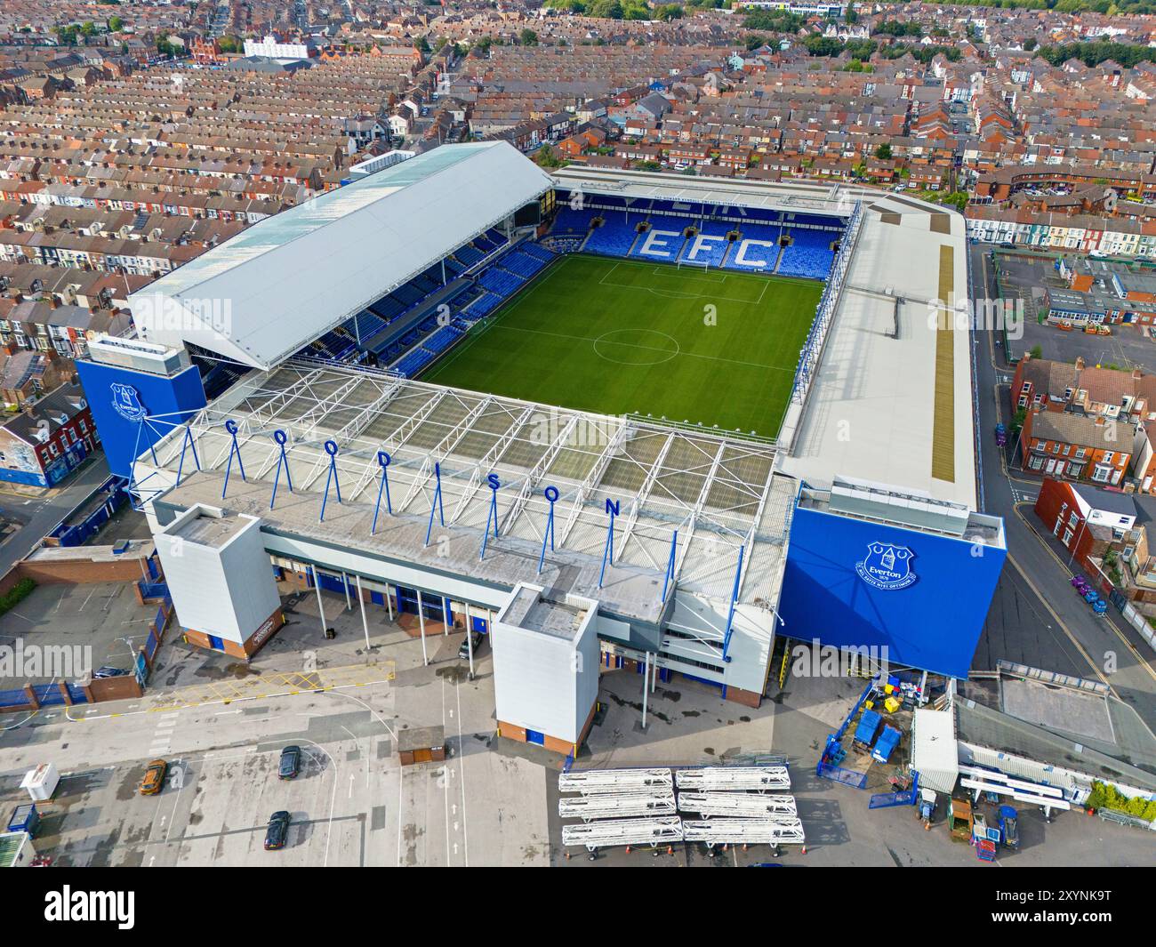 Everton Football Club, Goodison Park Stadium. Aerial Image. 28th August ...