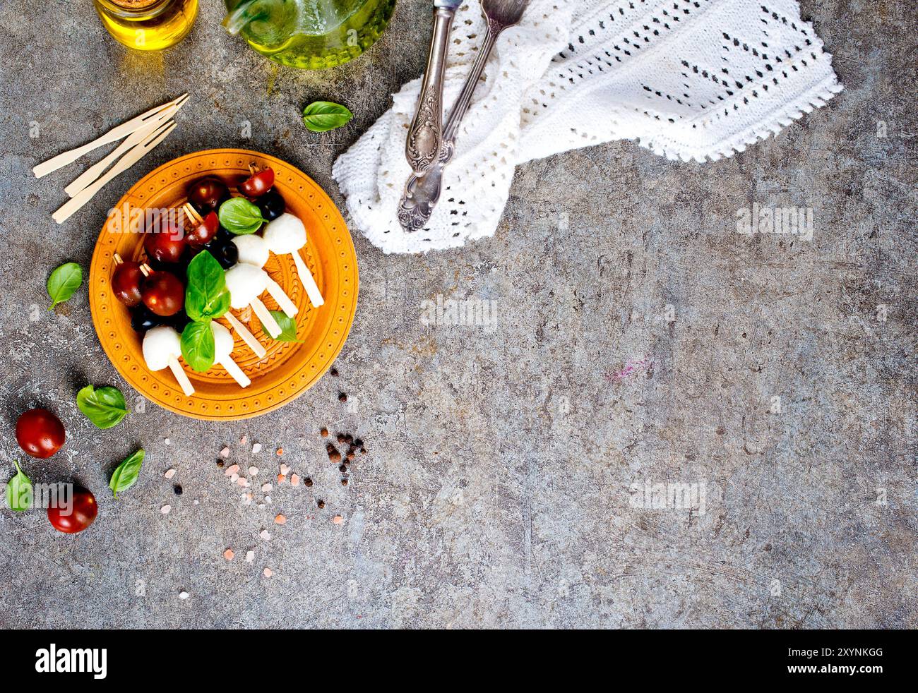 Italian caprese canapes salad hi-res stock photography and images - Alamy