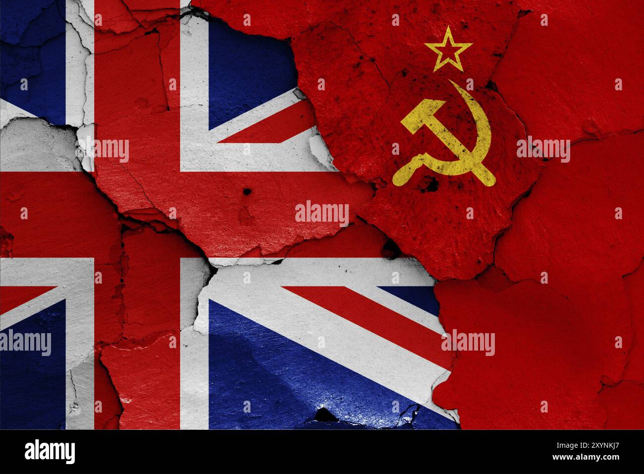 Flags of UK and Soviet Union Stock Photo - Alamy