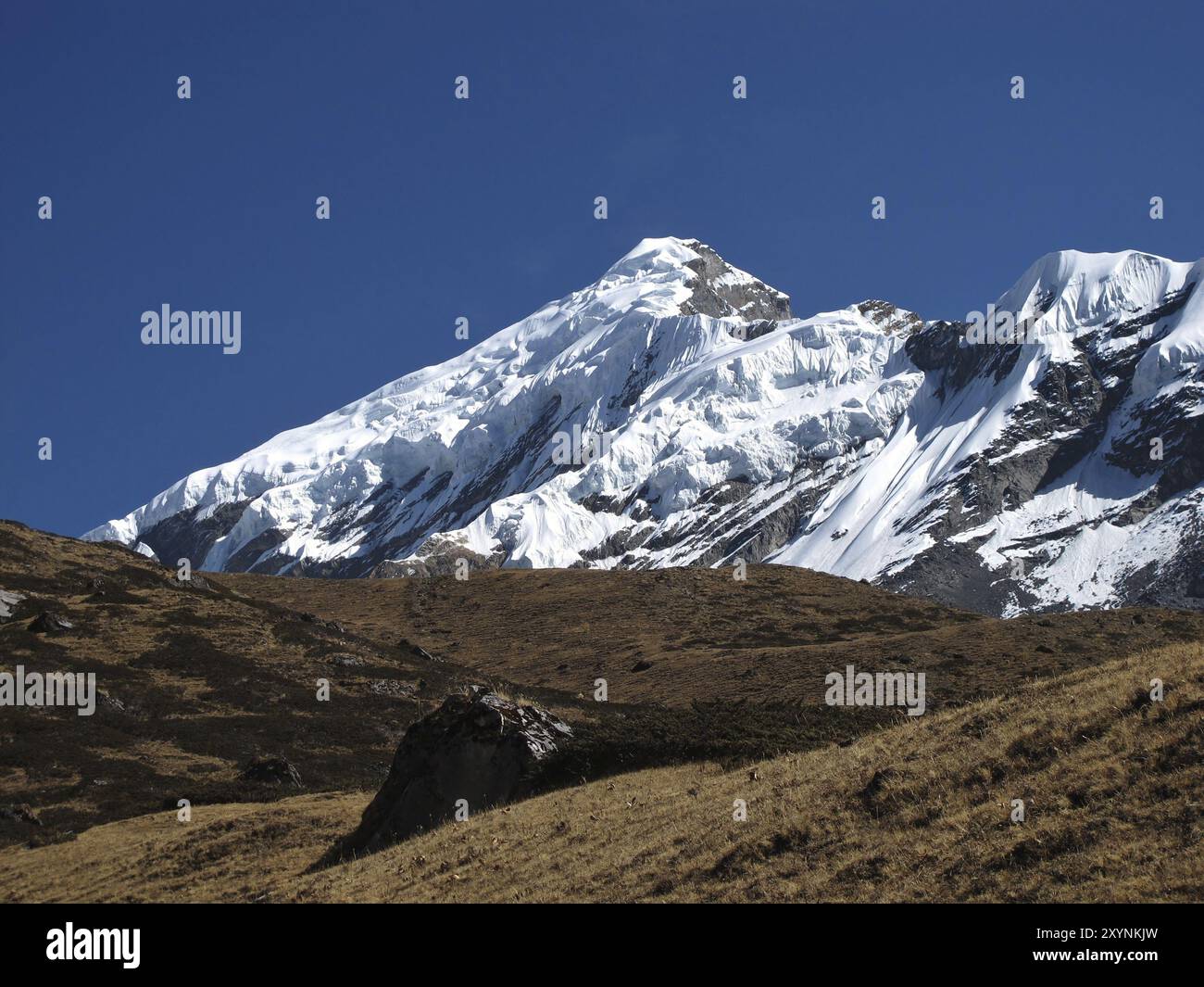 Peak Of The Chulu, Nepal, Asia Stock Photo - Alamy