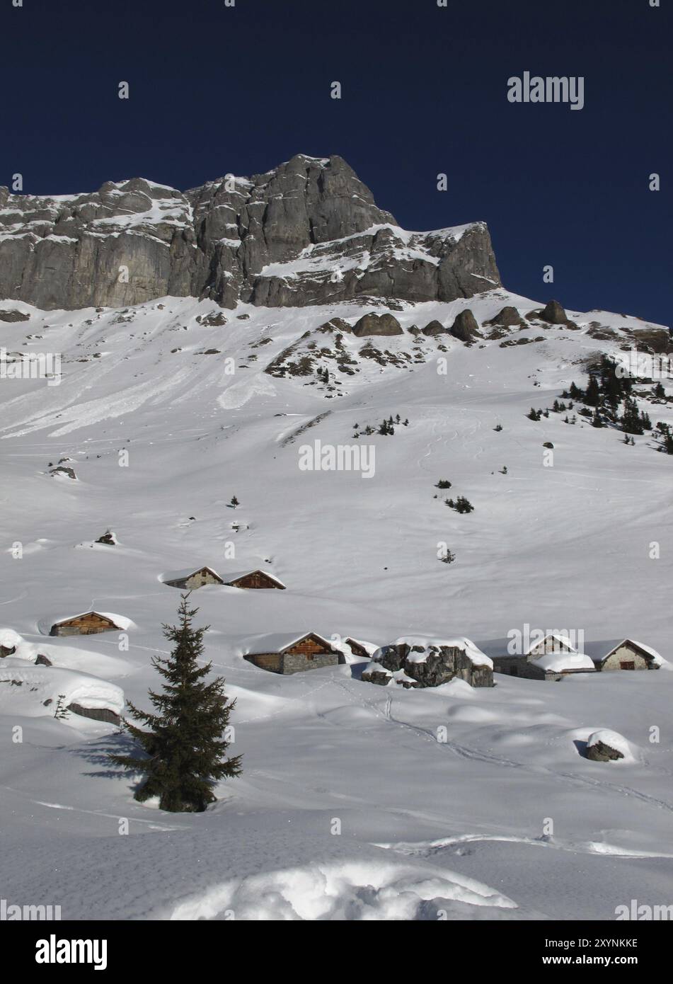 Alpine scenery braunwald switzerland hi-res stock photography and ...
