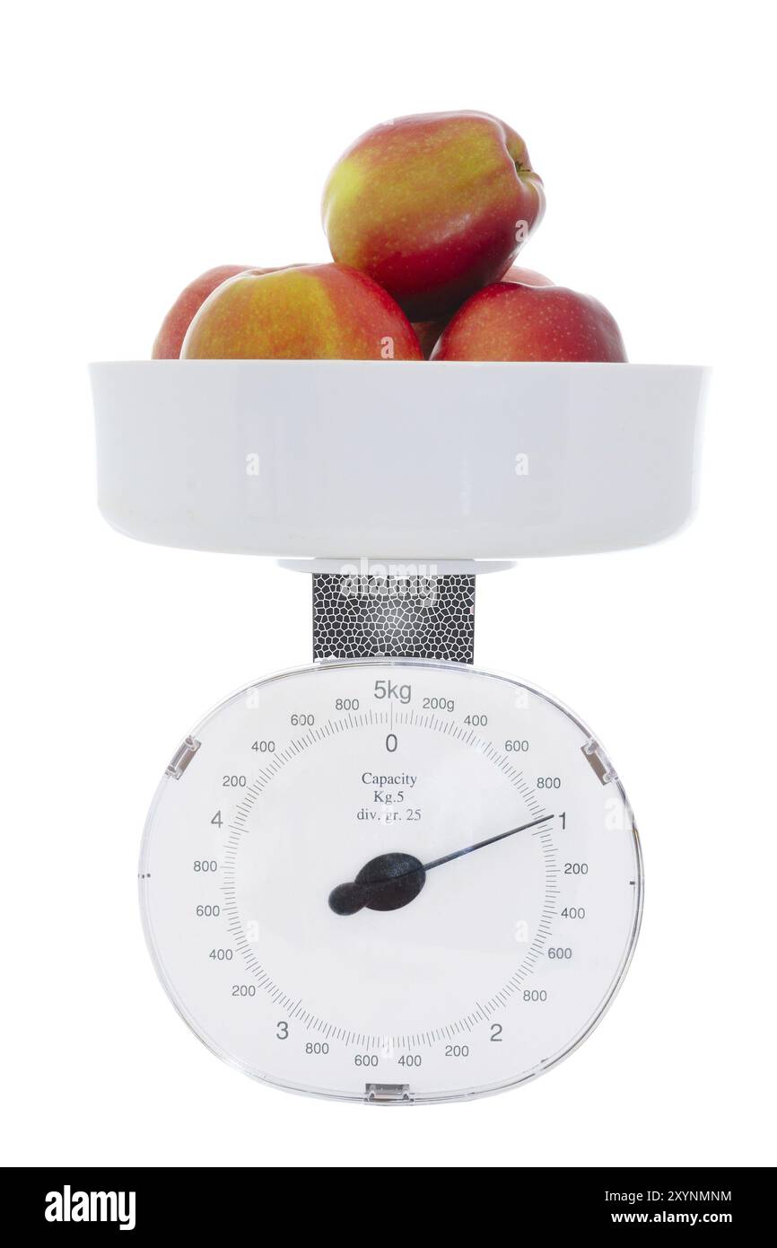 Scale with apples exempted Stock Photo - Alamy