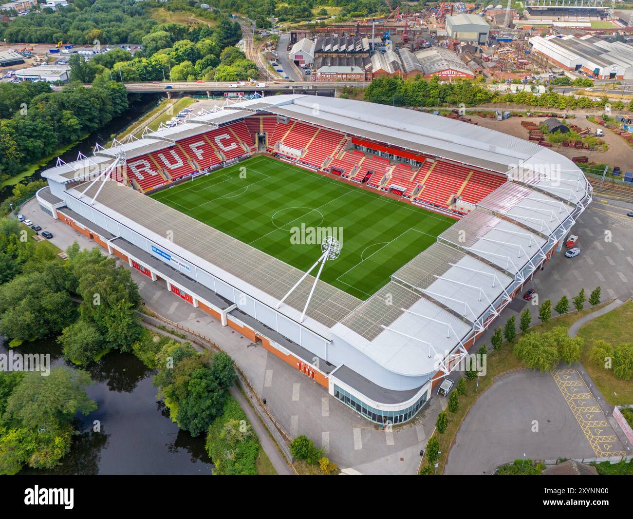 Rotherham United Football Club, Aesseal New York Stadium. Aerial Image ...