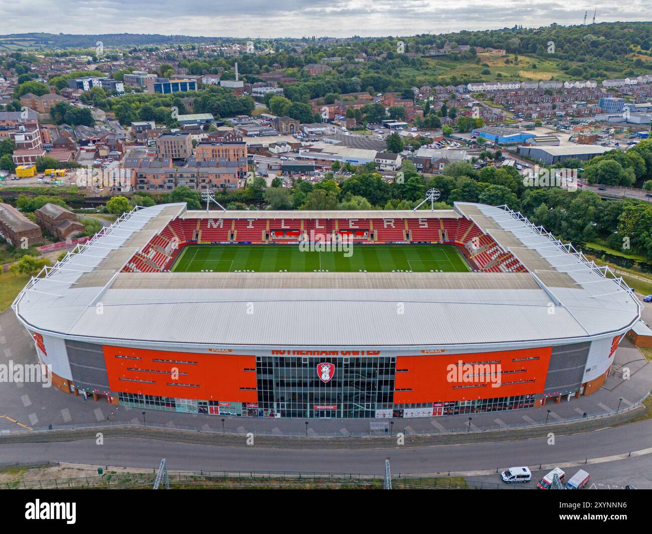 Rotherham United Football Club, Aesseal New York Stadium. Aerial Image ...